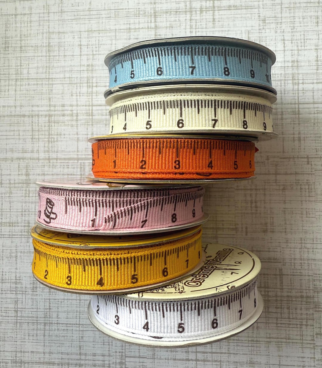 TAPE Measure Ribbon 10mm Multiple Colors, Ribbon for Needlebook, 3/8 ...
