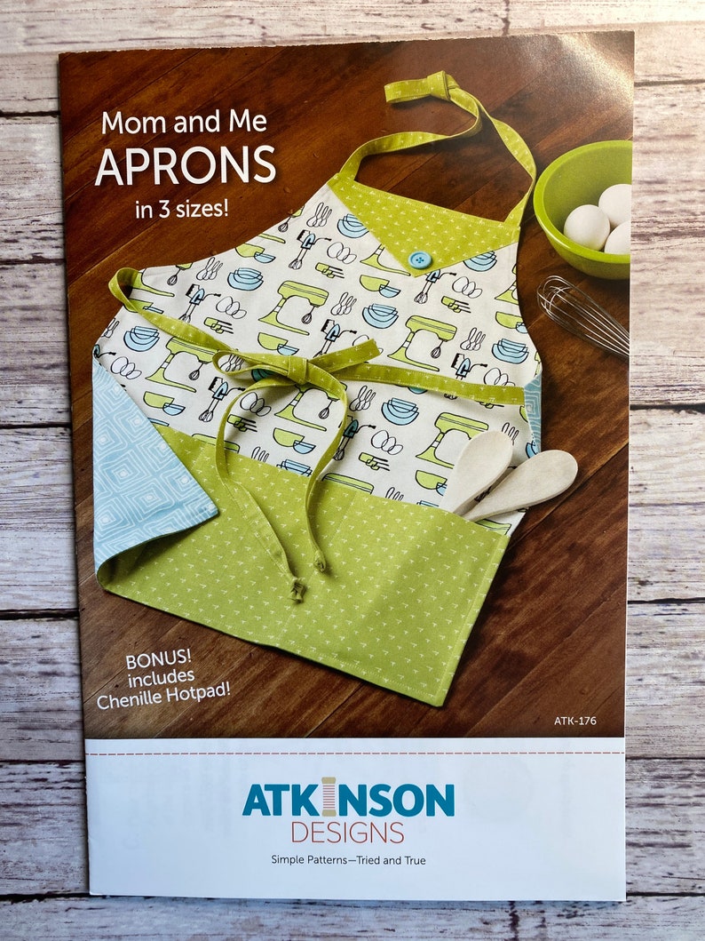 Mary Mulari Wrap Front Apron Pattern, Reversible Apron Pattern, Vintage ...