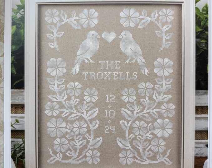 Wedding Sampler CROSS STITCH Pattern, Classic Design With Chart for ...