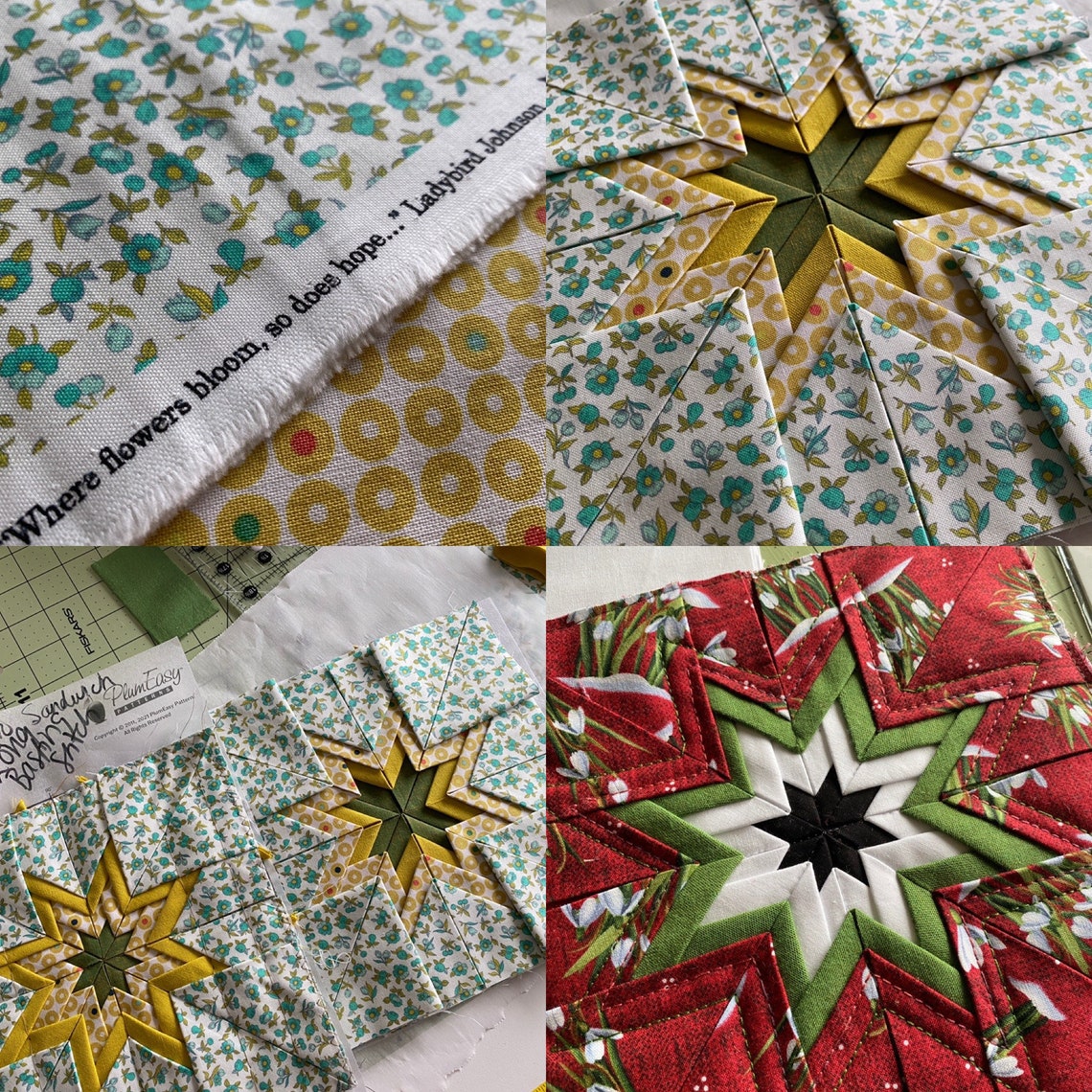 Folded Star Plumeasy 8 Square Hot Pad Pattern W/ | Etsy