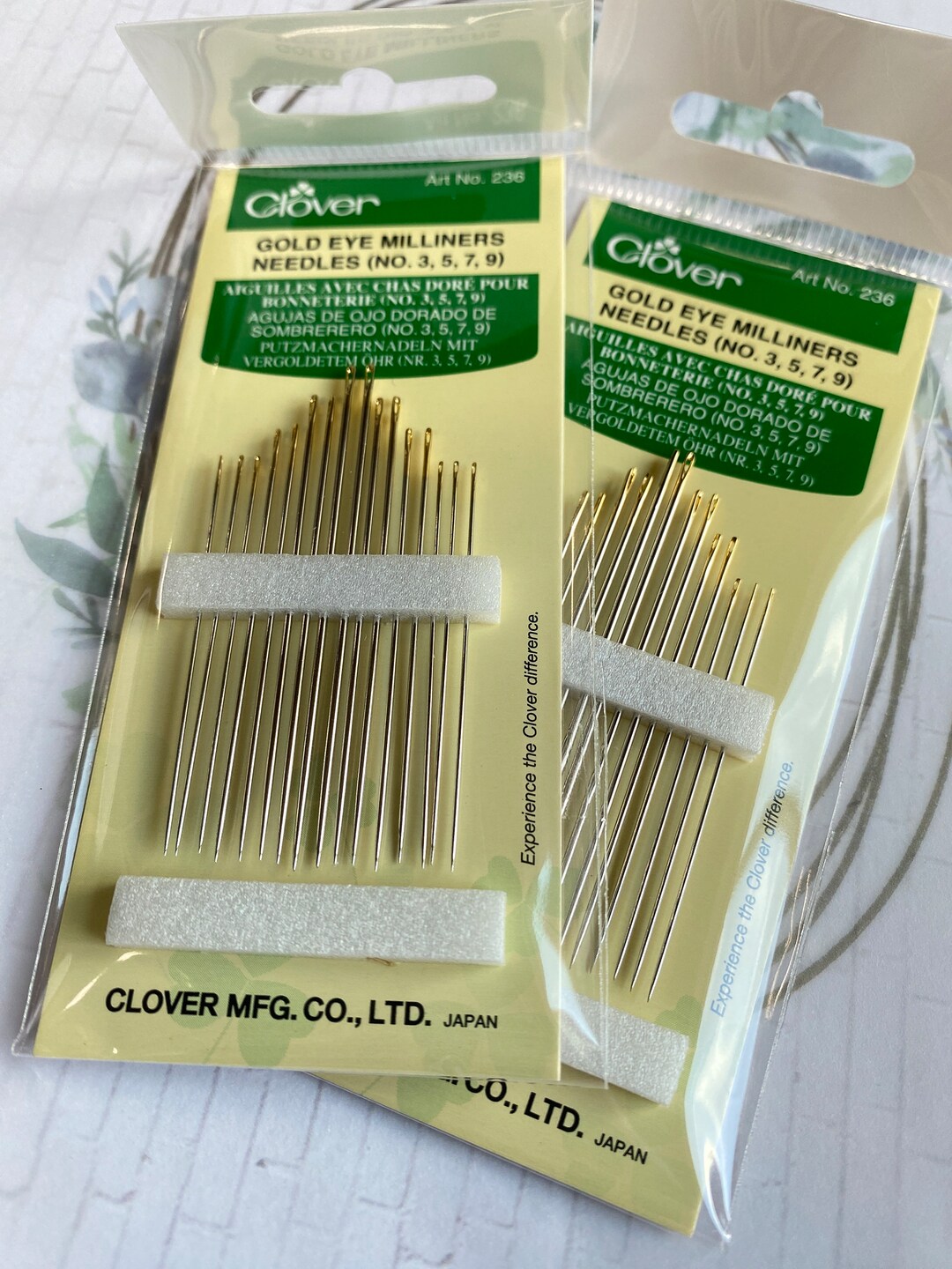 Gold Eye MILLINERS Combo Pack of Needles, Sizes 3-9, Size 3 Milliners ...
