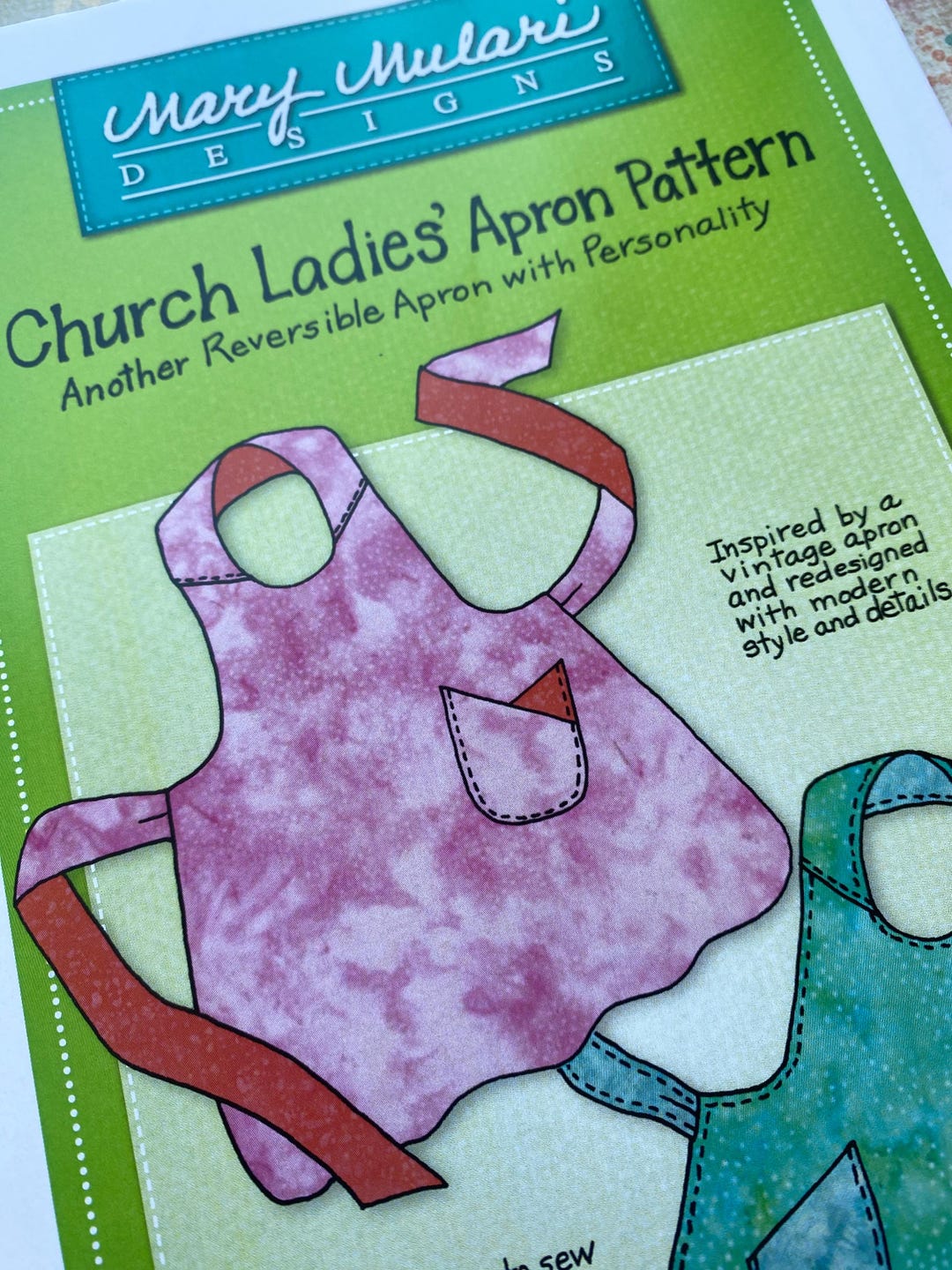 Mary Mulari 50's Style CHURCH LADY Apron, Vintage Apron Style ...