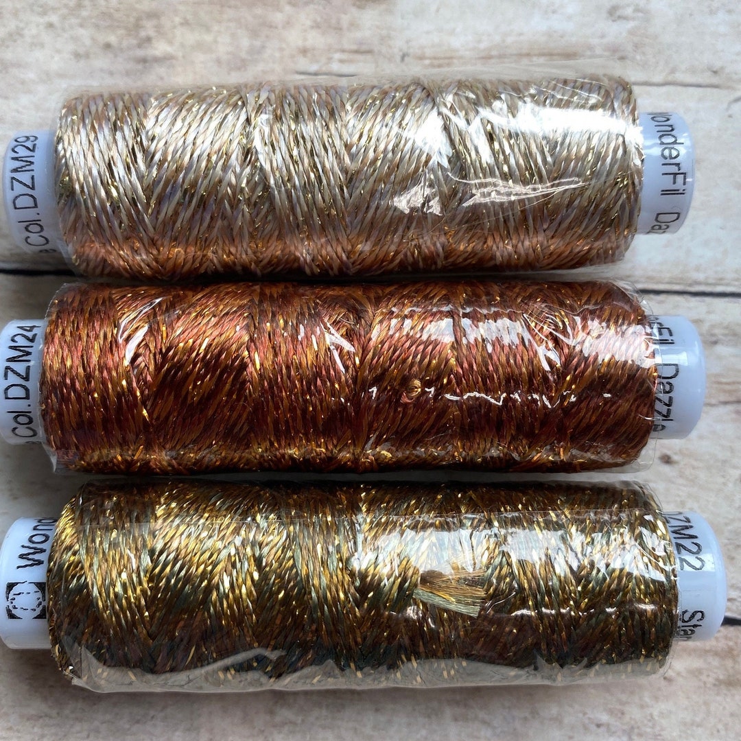 8wt Dazzle MORE METALS, Three Colors Rayon Metallic, Wonderfil ...