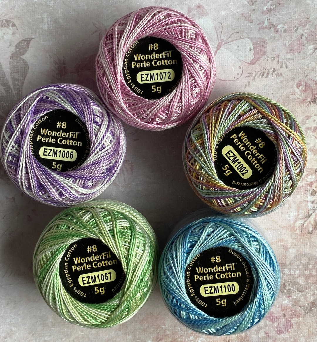 Perle Cotton, SWEET PASTELS, 8 Wt Eleganza ™ by Wonderfil ™, 5 Ball ...