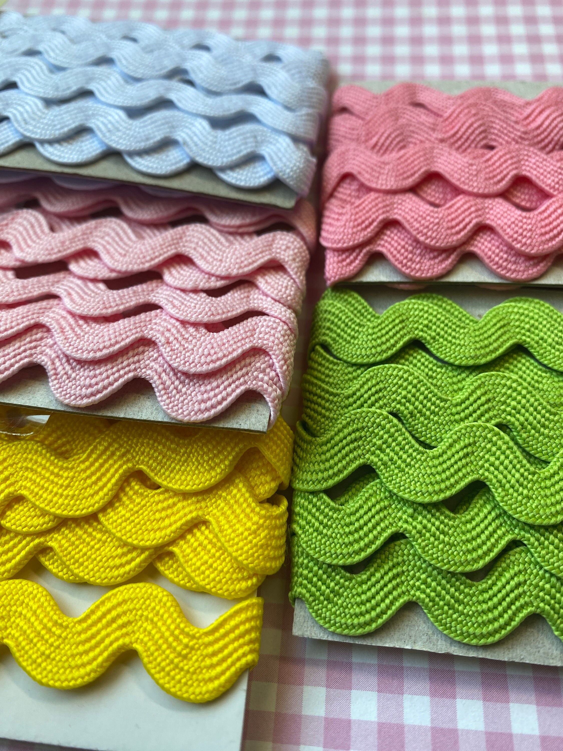 MEDIUM Wrights Rick Rack, 5 Colors or Bundle, .5 Inches Wide. 2.5 Yd ...