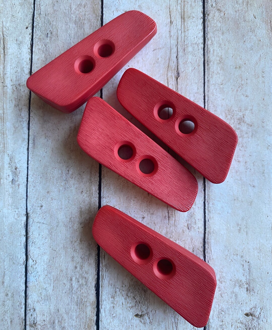 TOGGLE Closure in Tomato RED, 50mm Polyamide Button, Toggle Button ...