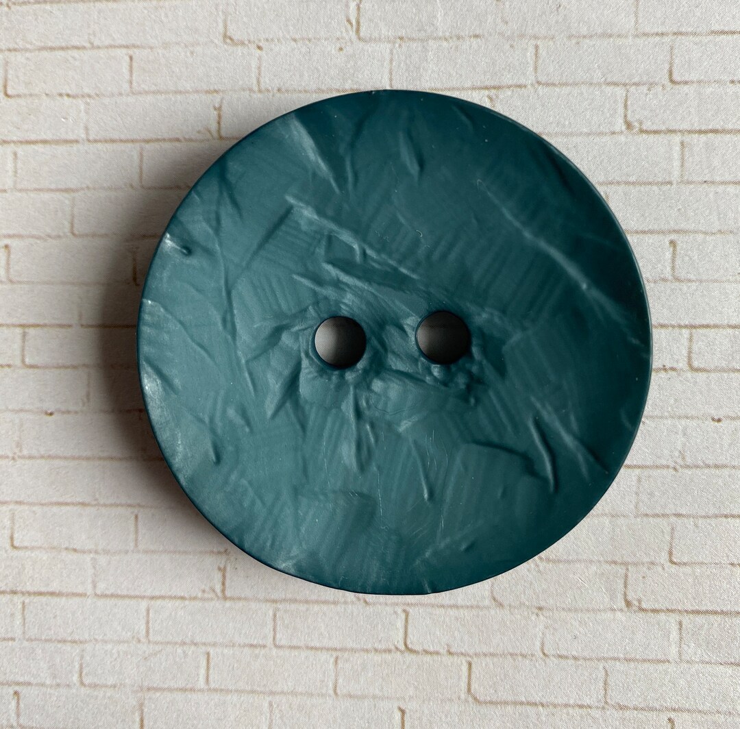 45mm Dill Button, TEAL 1.75 Inch Polyamide Button, Large TEAL Buttons ...