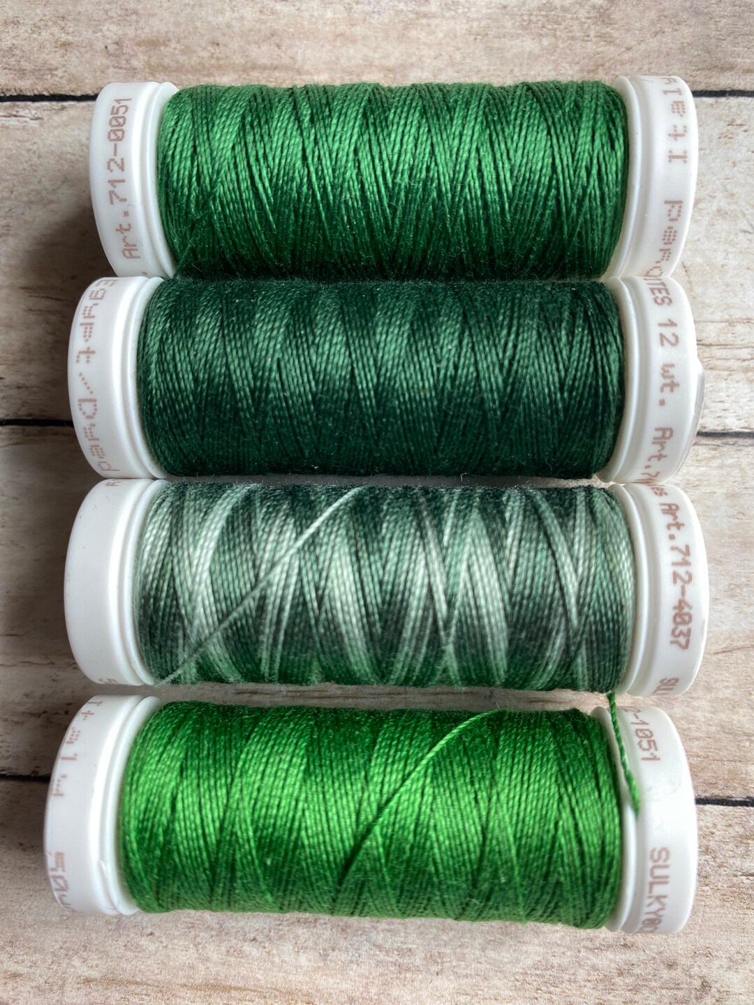 Sulky GREEN ENVY Cotton Petites, Sulky 12WT Cotton Thread, Machine ...
