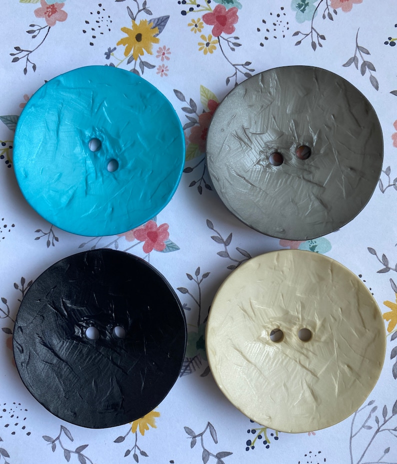 60mm BLACK Dill Button, EXTRA LARGE 2.4 Inch Polyamide Button, Extra ...