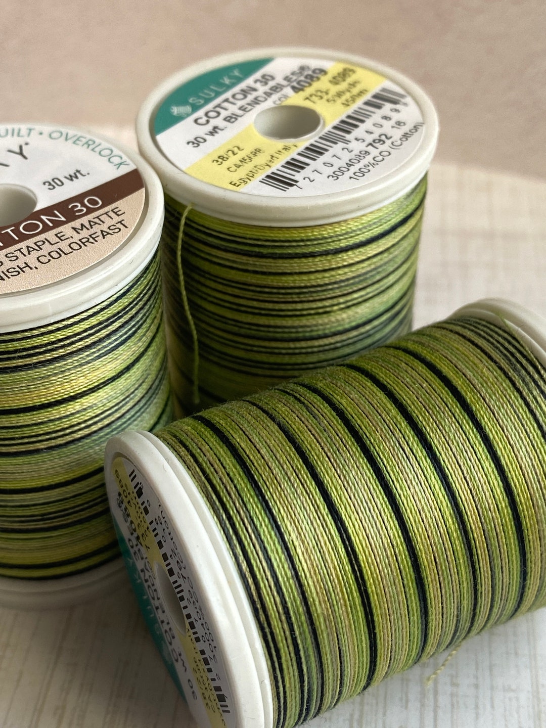 30wt SULKY Blendables, 4089 OLIVE TREE Variegated, 500 Yd 30wt, Thread ...