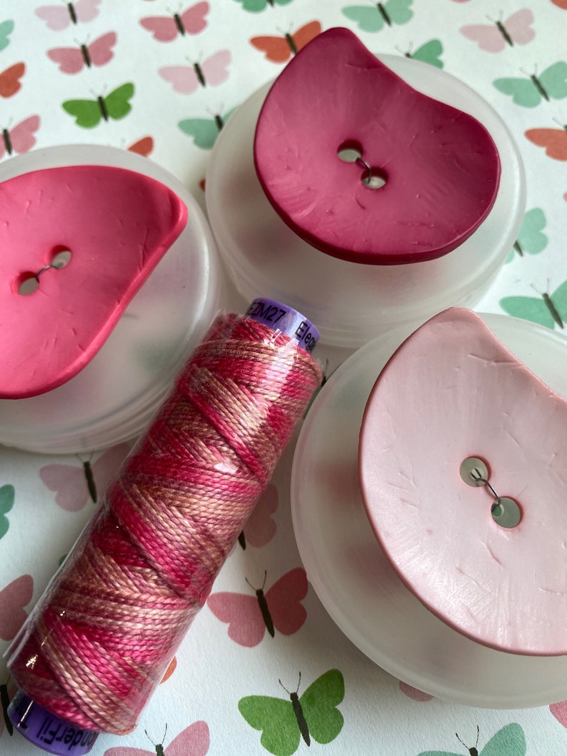 DARK PINK Paisley Dill Button, Polyamide Button, Extra Large Teardrop ...