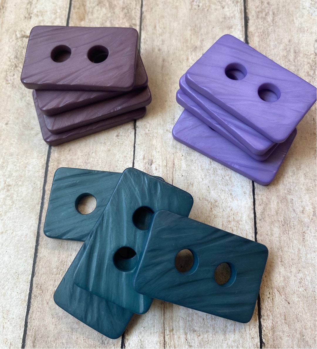 Dill Button 22 X 36mm, Rectanglular Large Hole Polyamide Button, Dill ...