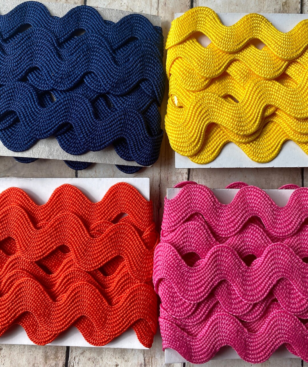 Rick Rack, WRIGHTS JUMBO, Orange Blue Yellow Rick Rack, .625 in Wide. 2 ...