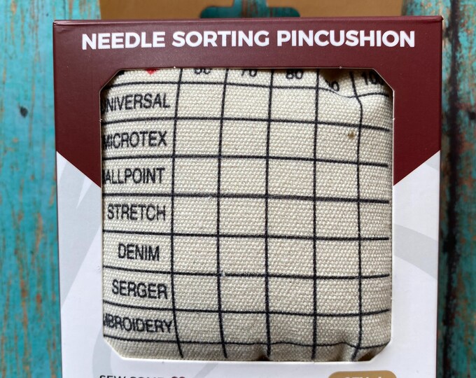 Madam Sew Needle Sorting Pincushion, Machine Needle Sorter, Canvas ...