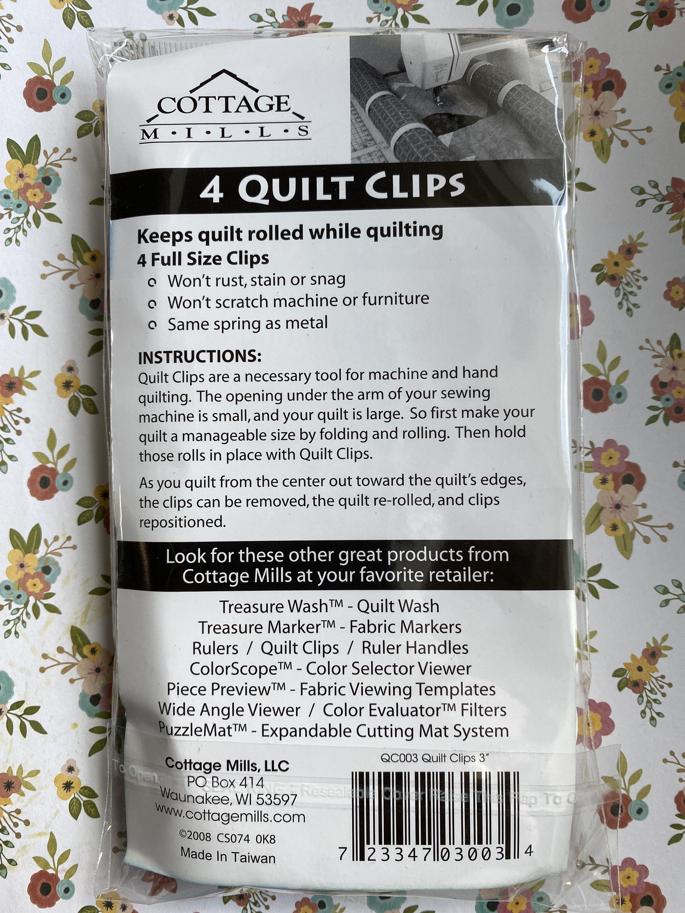 Quilt Clips, 3 Inch Plastic Quilt Clips, CLIPS for Free Motion Quilting ...