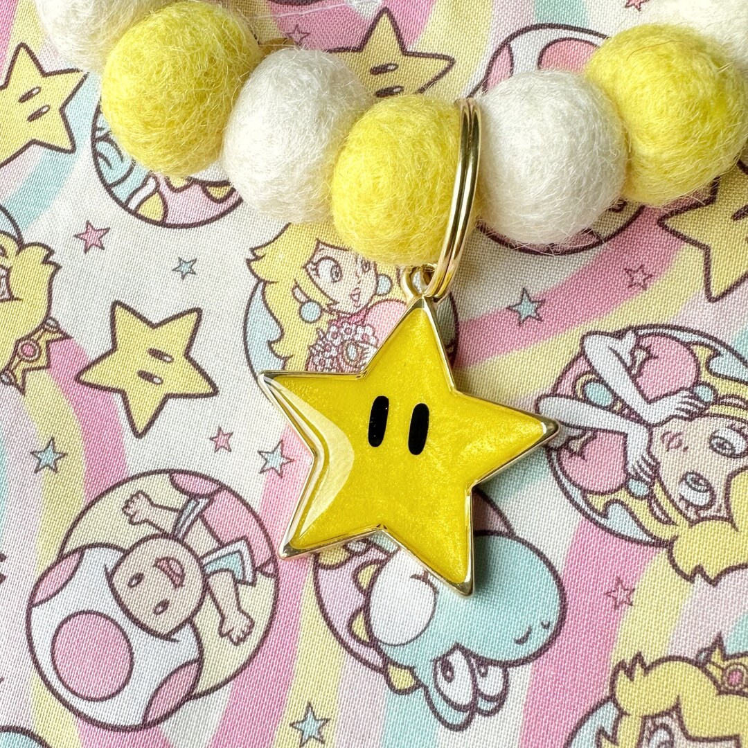 Super Mario, Mario Bros, Gold Star, Dog Tags, Dog ID, Resin Dog Tags ...
