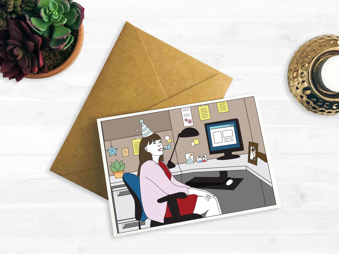 Workplace Office Birthday Card Funny Birthday Greeting Card - Etsy