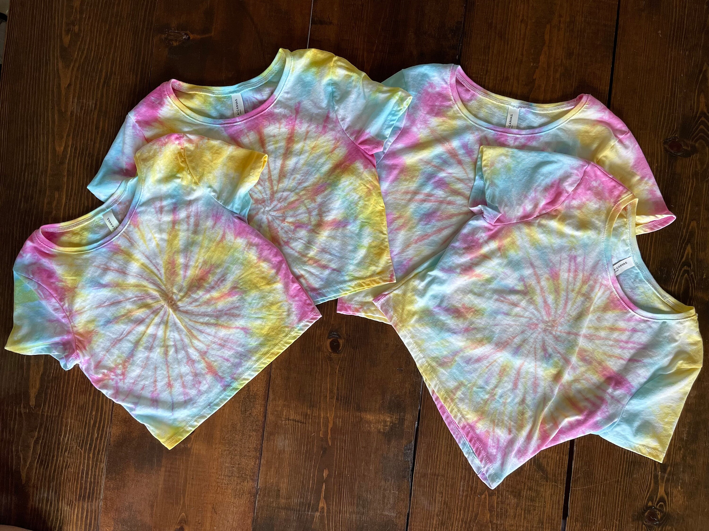 Pastel Rainbow Tie-dye Crop Top Pastel Soft Cotton Candy - Etsy