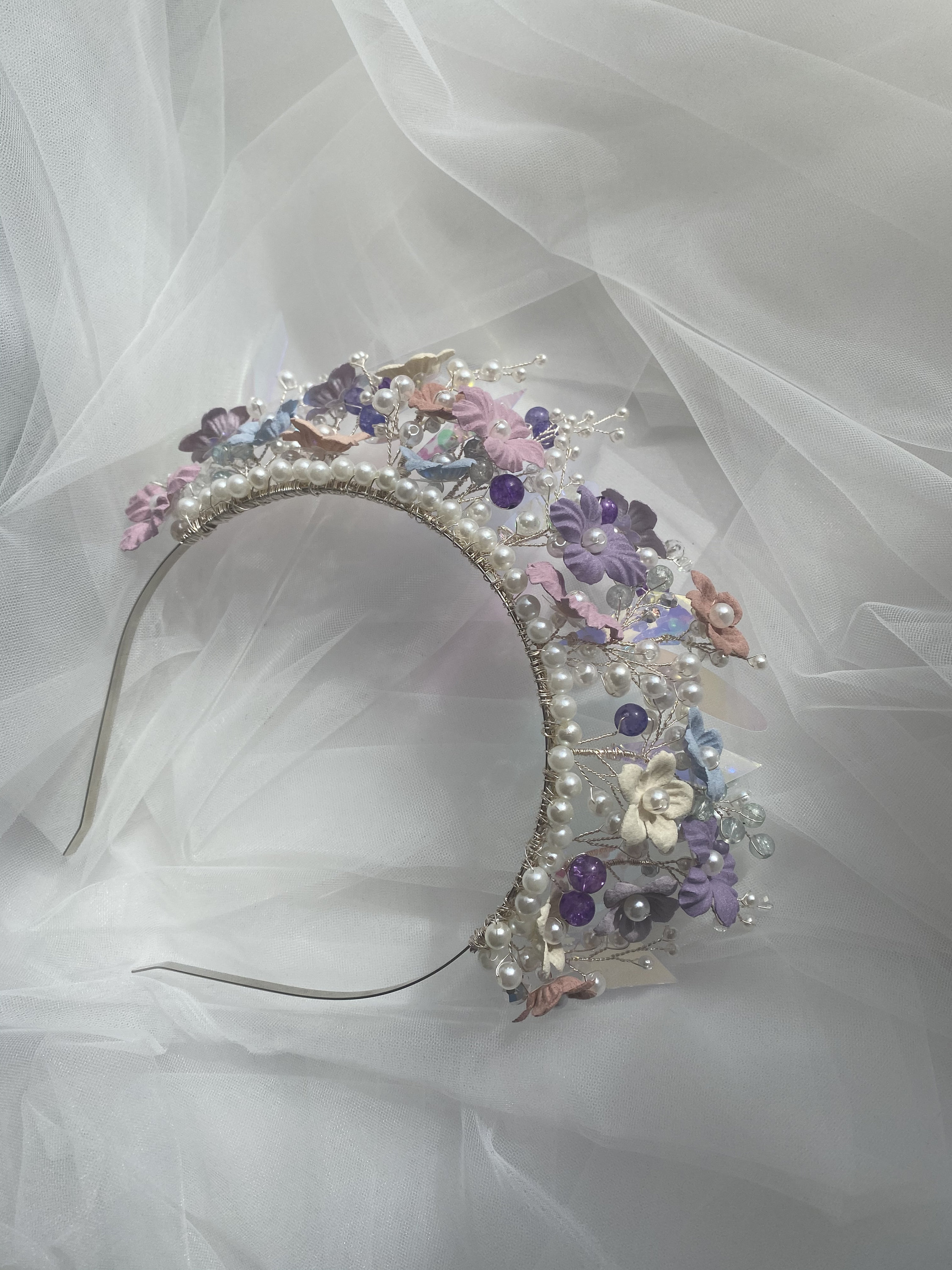 Beautiful Flower Tiara for Girls 100% Handmade Wedding - Etsy