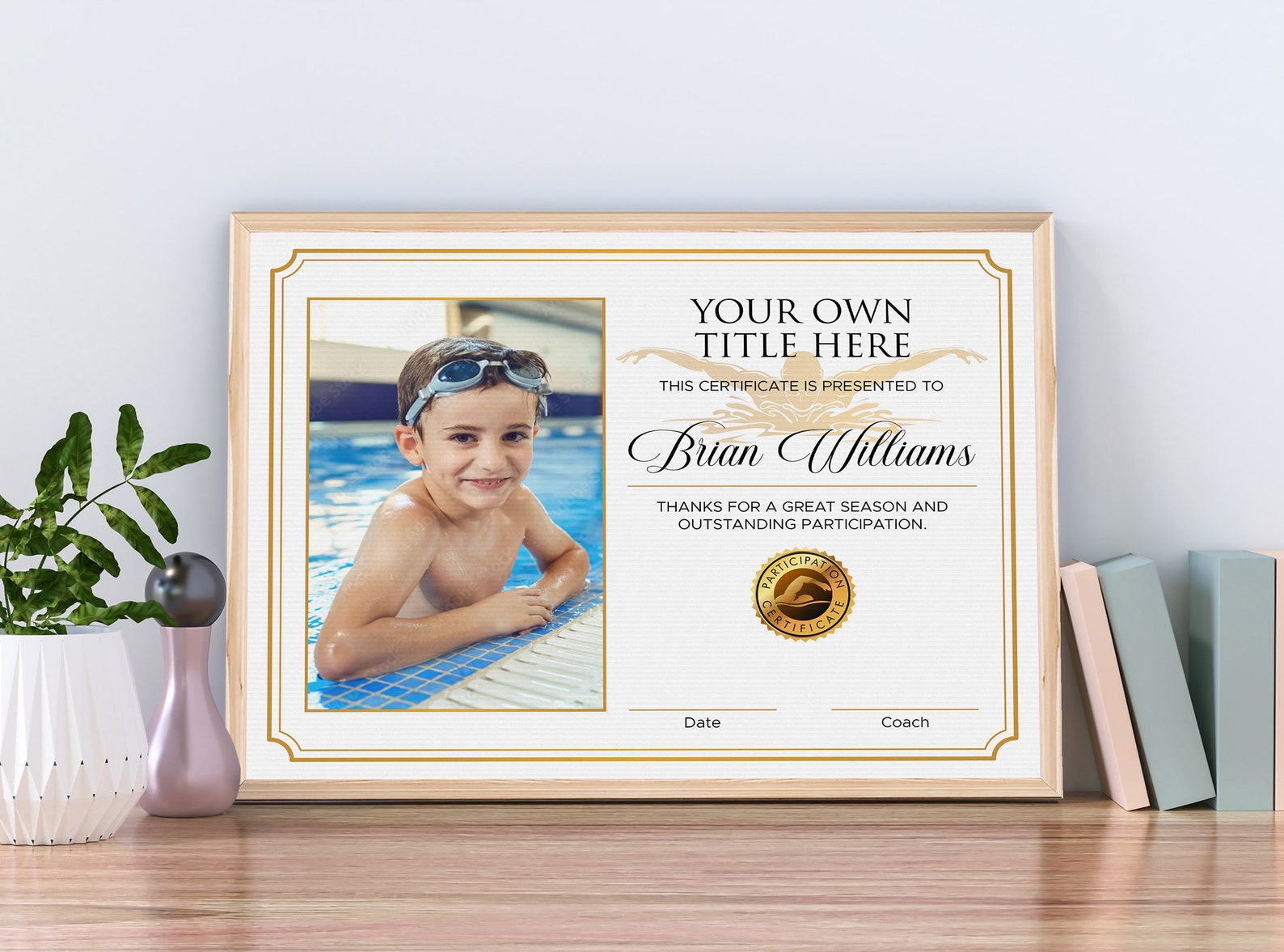 Editable Swimming Award Certificates 2 Versions. - Etsy
