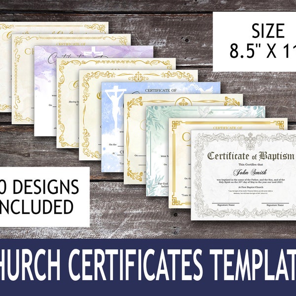 Church Promotion Certificates - Etsy