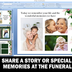 Funeral Slideshow Template. Funeral Powerpoint Template. Celebration of ...