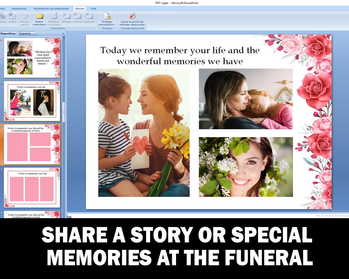 Funeral Slideshow Template. Funeral Powerpoint Template. - Etsy