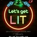 Editable Let's Get Lit Invitation. Holiday Cocktail Party - Etsy