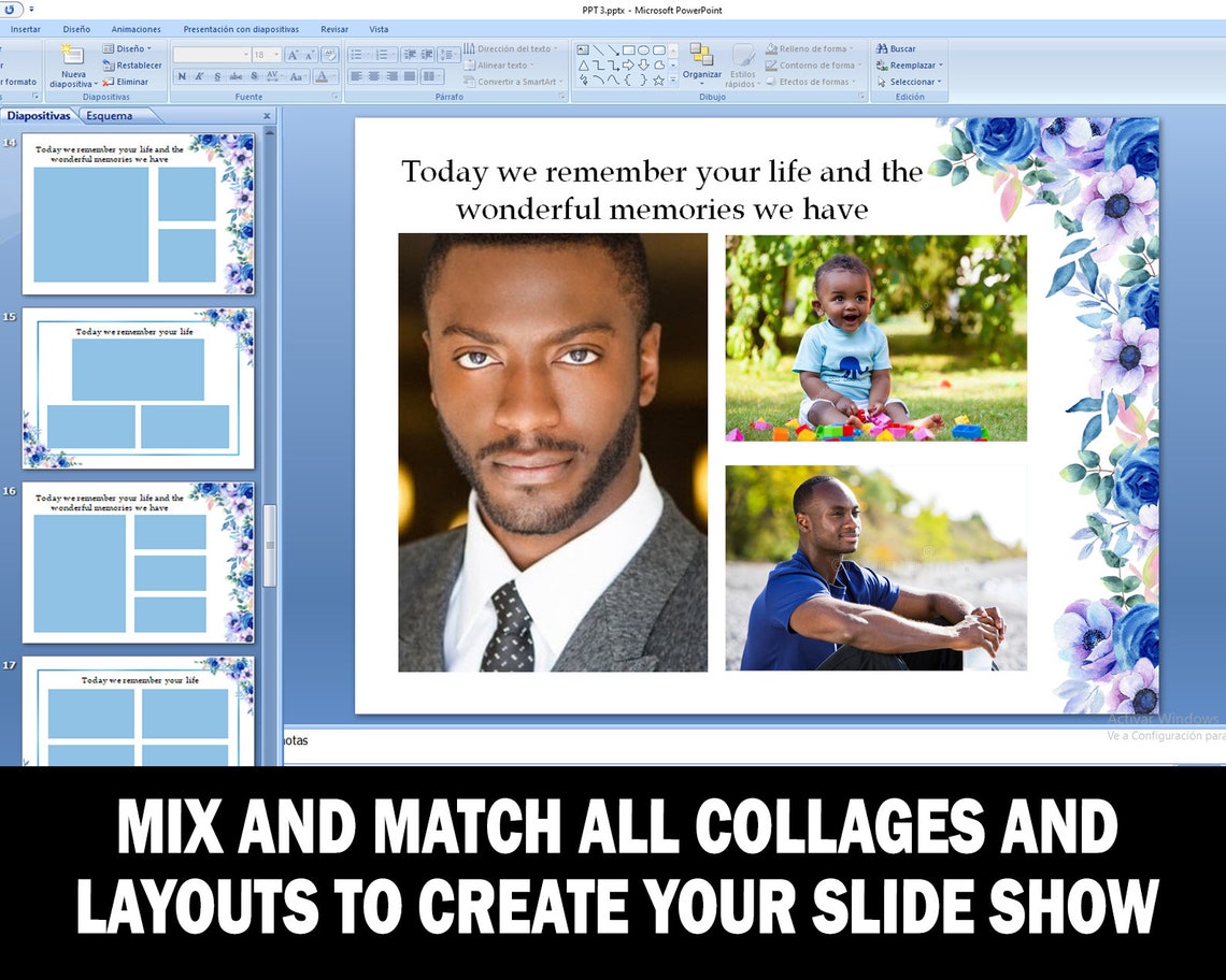 Funeral Slideshow Template. Funeral Powerpoint Template. - Etsy