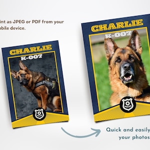 Personalized Dog Trading Card Template | Editable With Corjl - Etsy