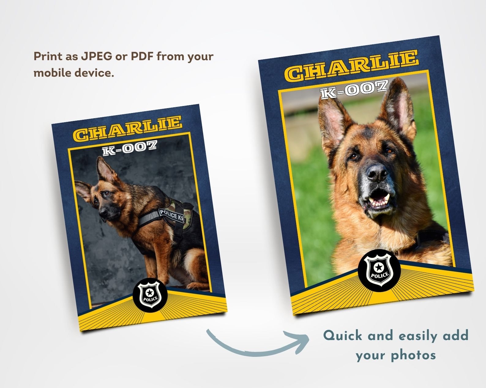 Personalized Dog Trading Card Template | Editable With Corjl - Etsy