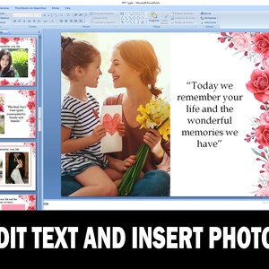 Funeral Slideshow Template. Funeral Powerpoint Template. Celebration of ...