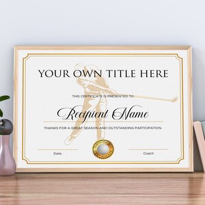 Editable Golf Award Certificates (2 Versions). Customizable Golf ...