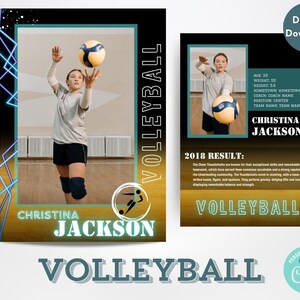 Spike Master: Volleyball Trading Card Template | Editable With Corjl - Etsy
