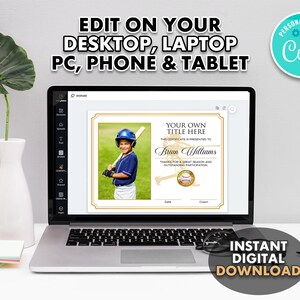 Editable Baseball Award Certificates (2 Versions). Customizable ...