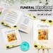 Editable Sunflower Funeral Program Template & Welcome Sign Celebration ...