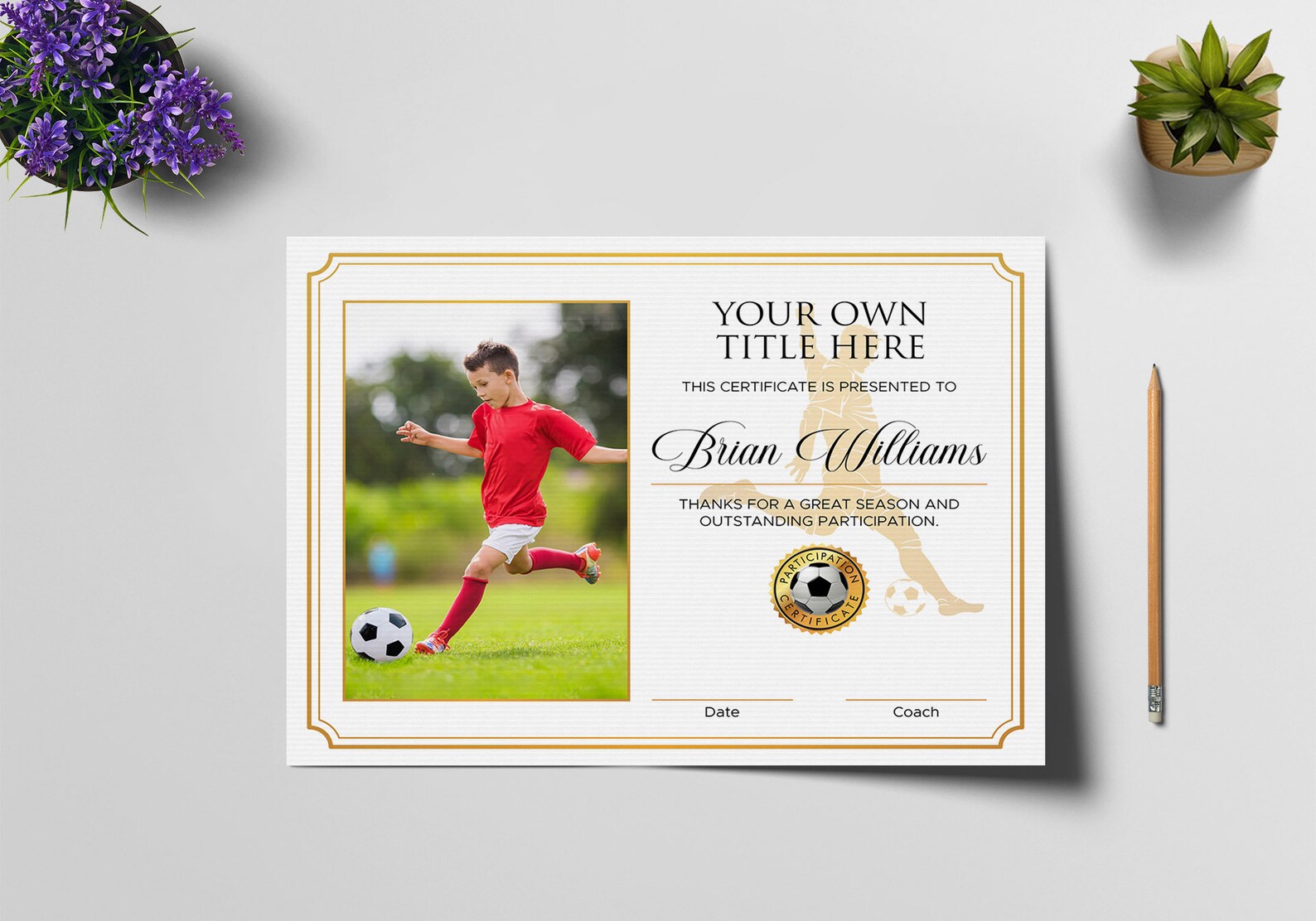 Editable Soccer Award Certificates 2 Versions. Customizable - Etsy