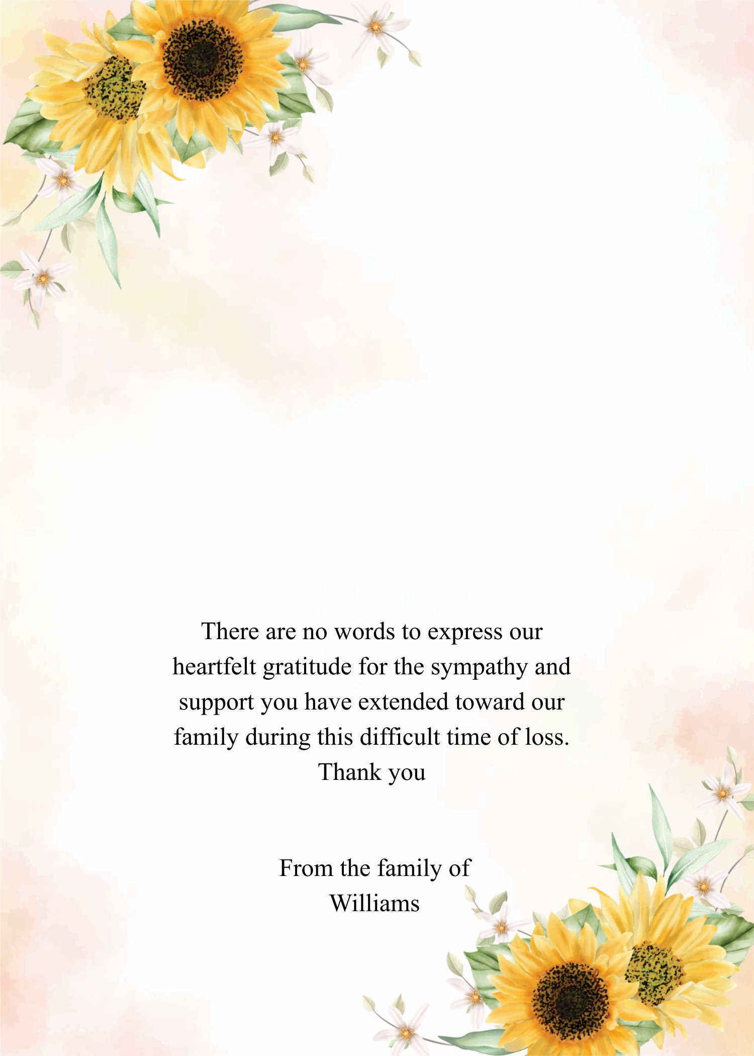 Editable Floral Sunflower Funeral Program Template With Free - Etsy