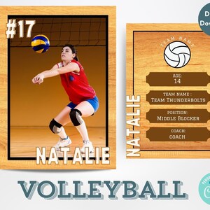 Spike Master: Volleyball Trading Card Template | Editable With Corjl - Etsy