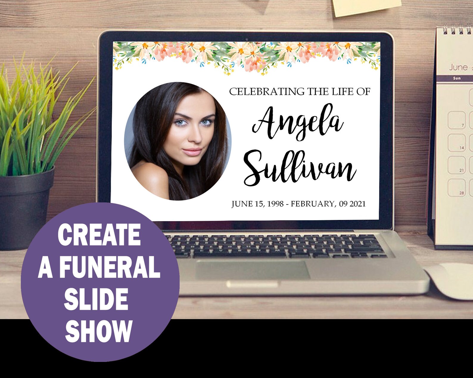 Funeral Slideshow Template. Funeral Powerpoint Template. - Etsy