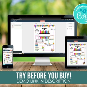 Editable Student & Teacher About Me Template Set. Student and Teacher ...