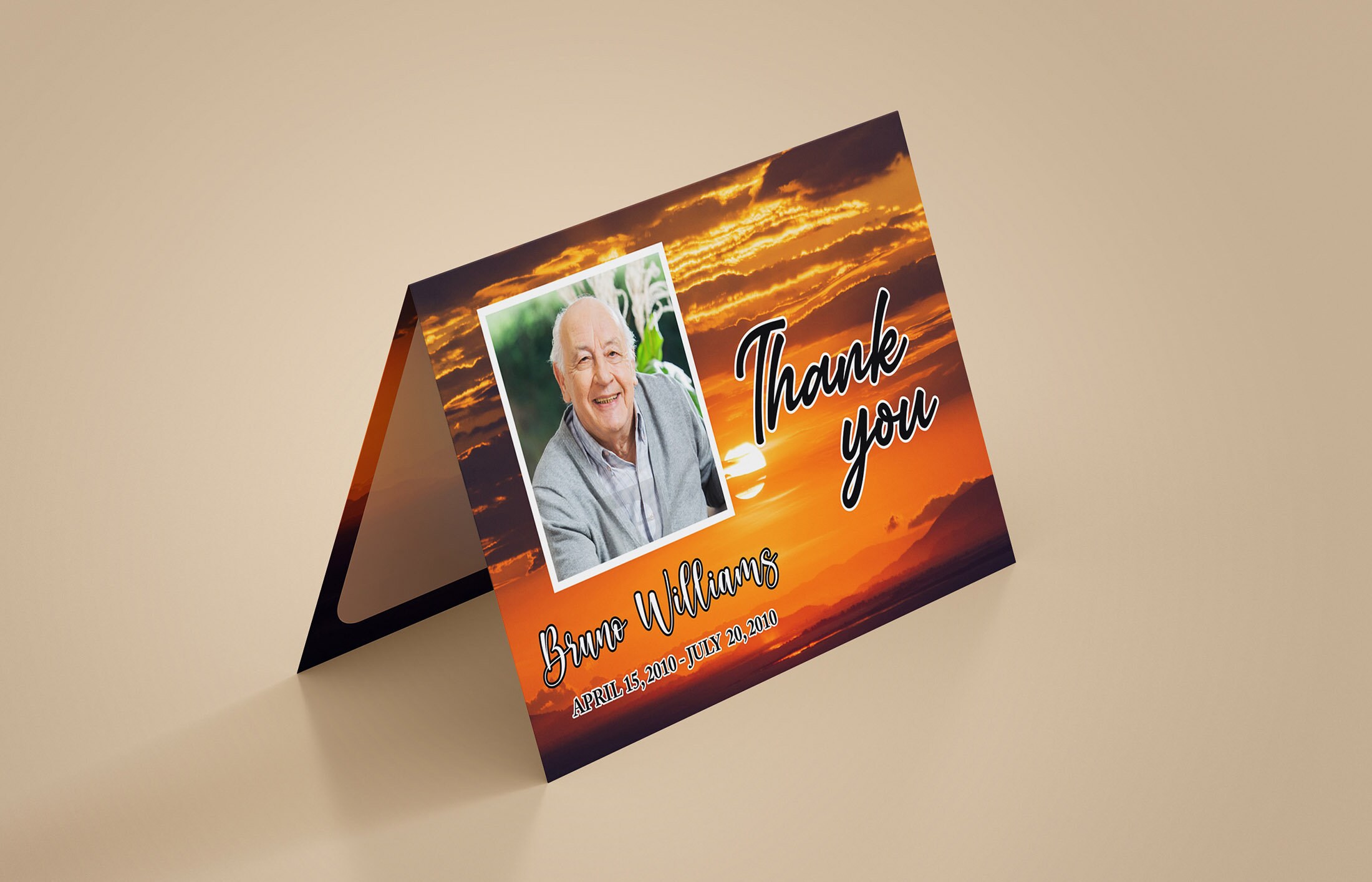 Editable Funeral Program Template With Free Thank You Card and Digital ...