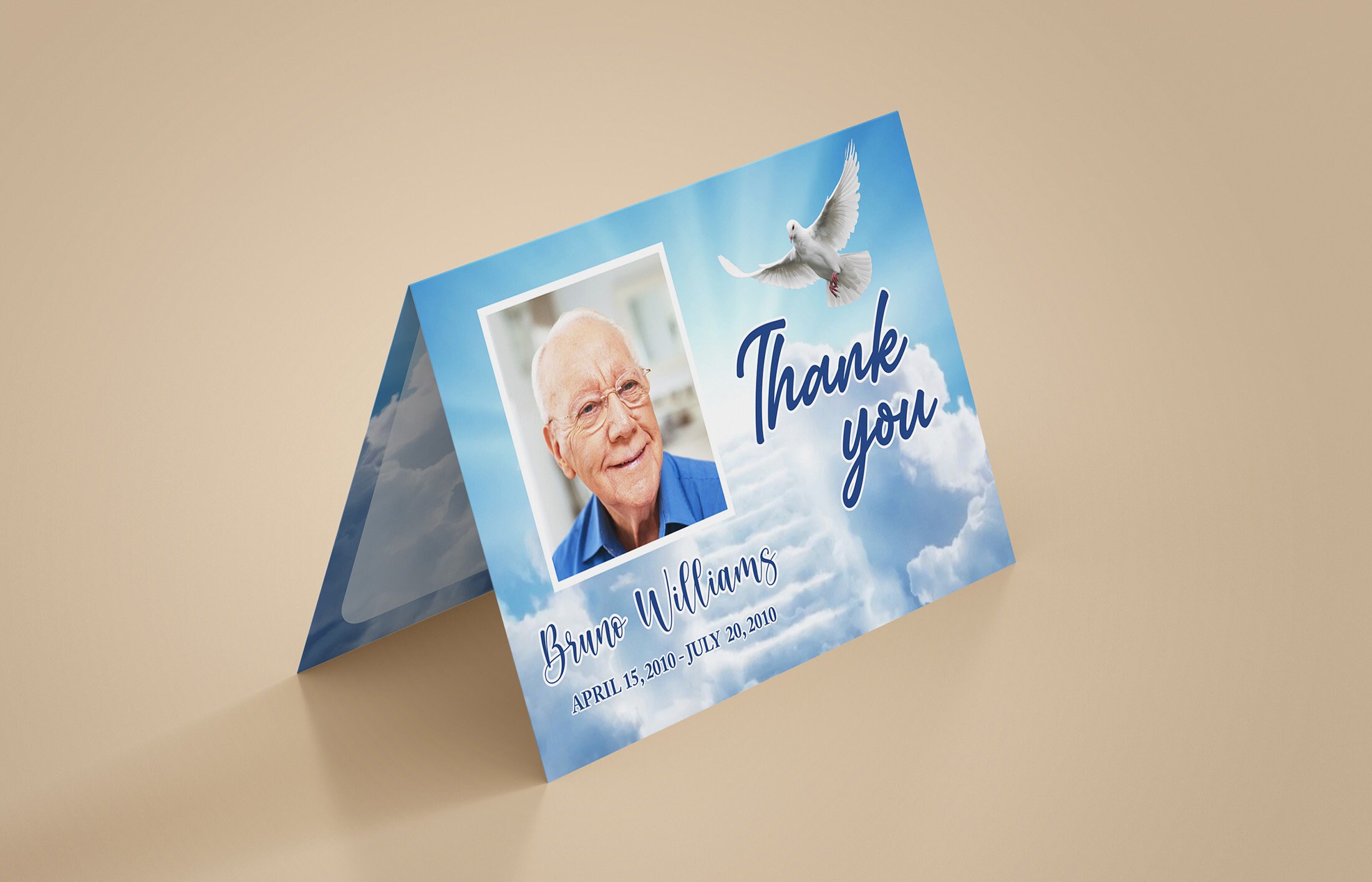 Editable Funeral Program Template With Free Thank You Card and Digital ...