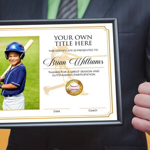 Editable Baseball Award Certificates (2 Versions). Customizable ...