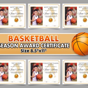 Editable Basketball Award Certificates (2 Versions). Customizable ...