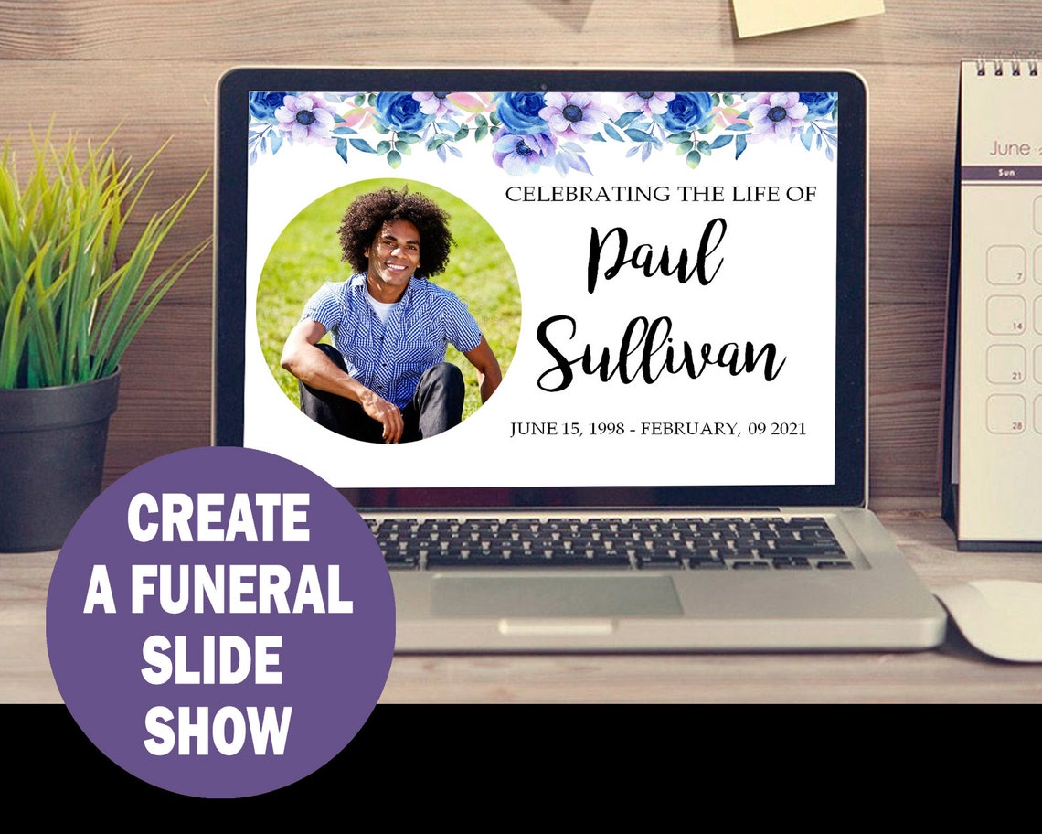 Funeral Slideshow Template. Funeral Powerpoint Template. - Etsy