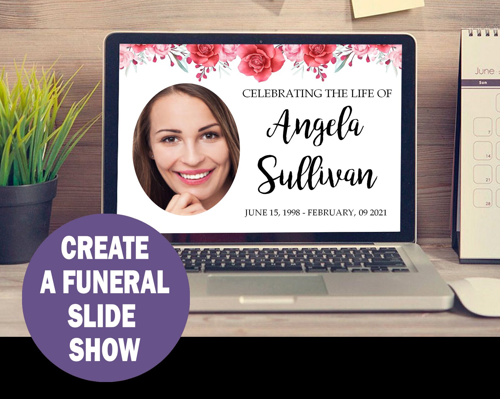 Funeral Slideshow Template. Funeral Powerpoint Template. - Etsy