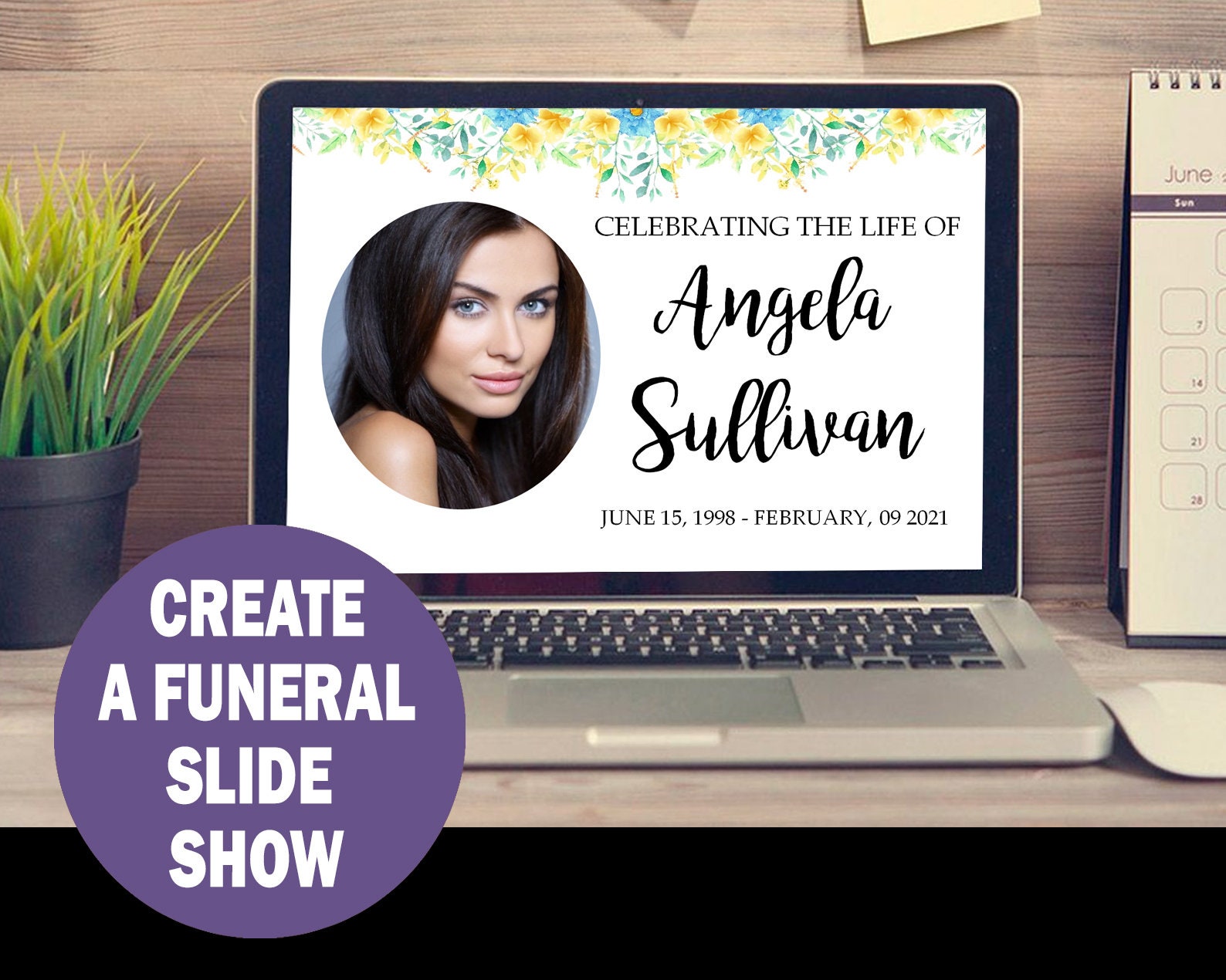 Funeral Slideshow Template. Funeral Powerpoint Template. - Etsy