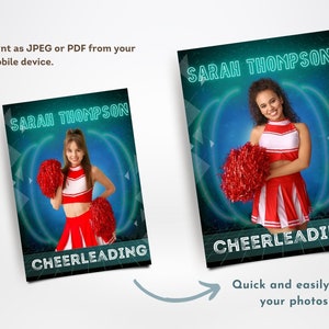 Spirit Star: Cheerleader Trading Card Template | Editable With Corjl - Etsy