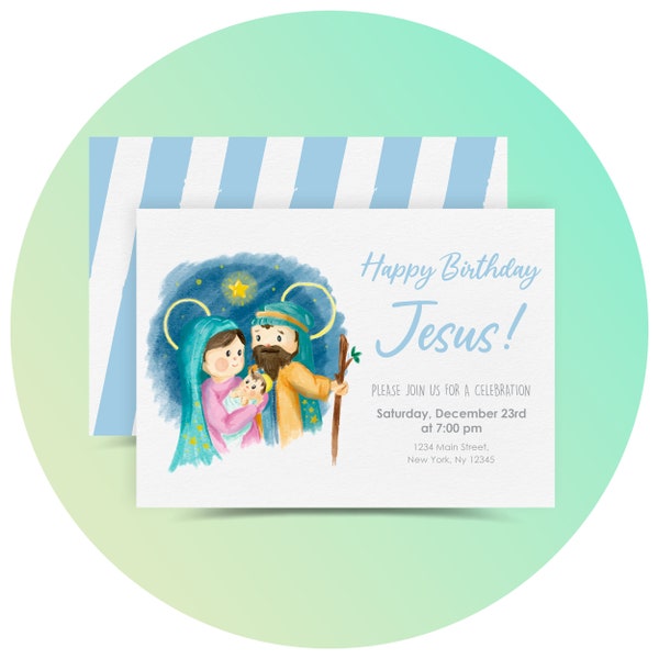 Happy Birthday Jesus Party Invitation - Etsy